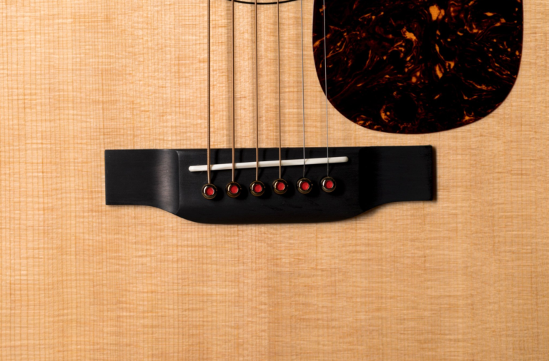 Martin D-18 Modern Deluxe bridge Liquid Metal pins | One Man's Guitar